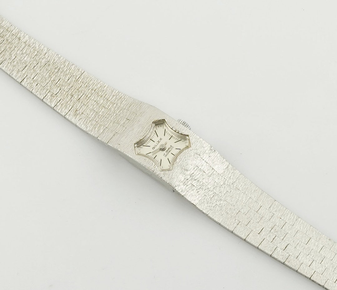 Vintage 1980s Gilex Mechanical 17 Jewels Incabloc Silver-toned Watch ...