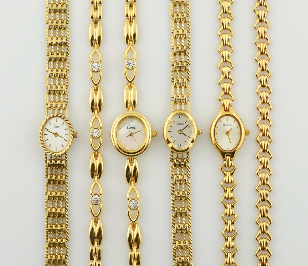 Vintage Women's Limit Watch, Sekonda Gold Colored Womens Watch, Thin ...