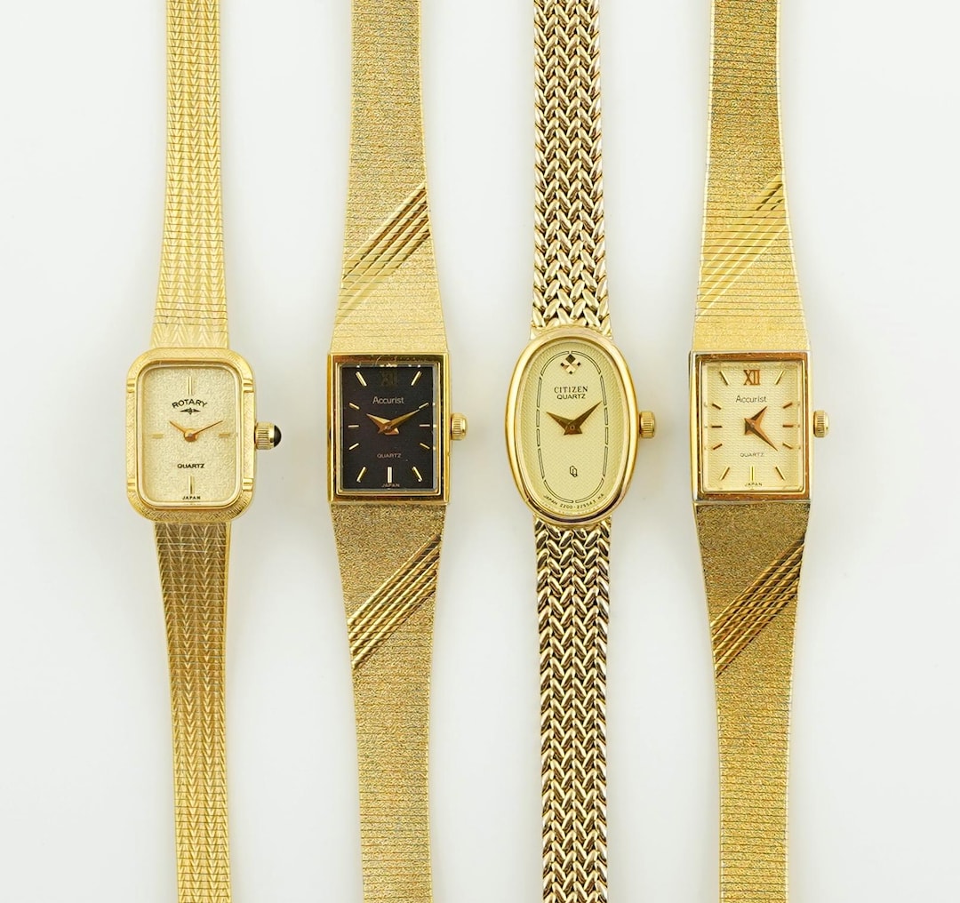 Vintage Women's Rotary Watch, Citizen Thin Gold Colored Womens Watch ...