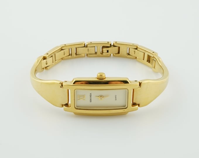Sekonda Rectangular Women's Watch, Gold Plated Watch, Quartz Watch ...