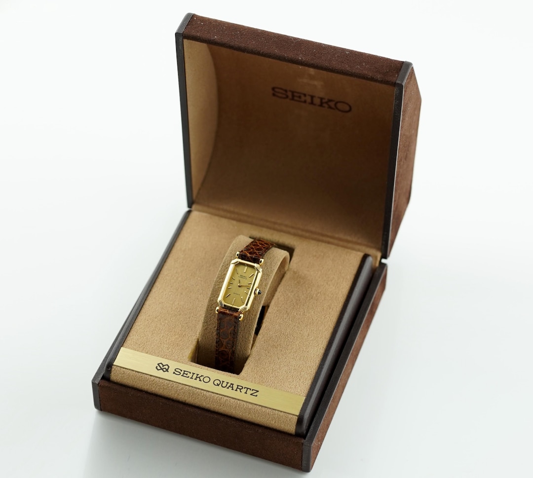 Rare Seiko Lassale Ladies Watch, Gold Tone, Rectangular Case, Gold Dial ...