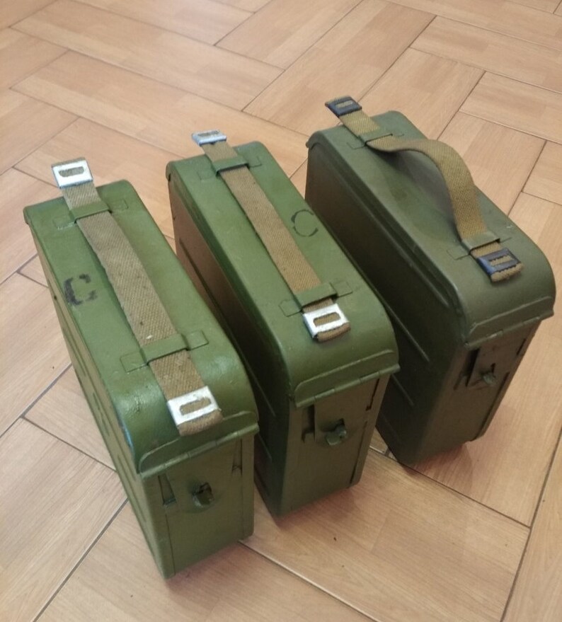Vintage Original Army Ammo Metal Box From Machine Gun Maxim - Etsy
