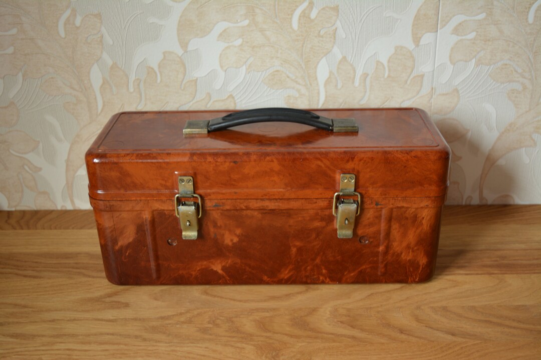 Vintage Brown Bakelite Box, Carbolite Tool Box Made in Army for Storage ...
