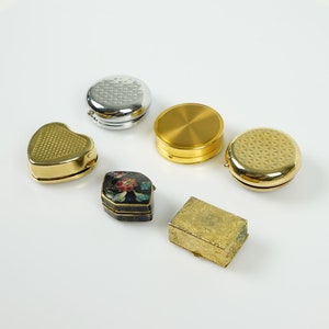 Vintage Cloisonné Pills Boxes With Lid of a Gold Metal, Vintage Copper ...