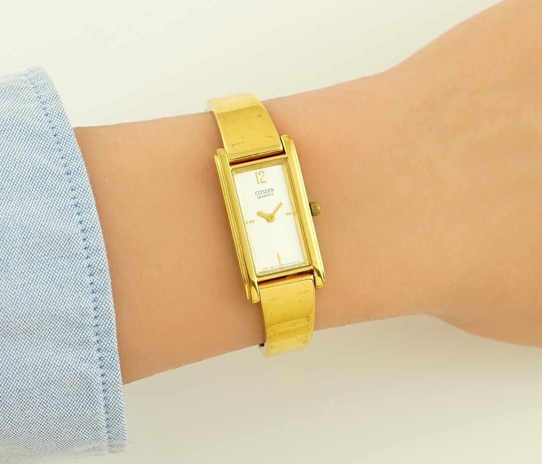 Vintage Citizen Women's Watch, Gold Tone Small Watch, Stainless Steel ...