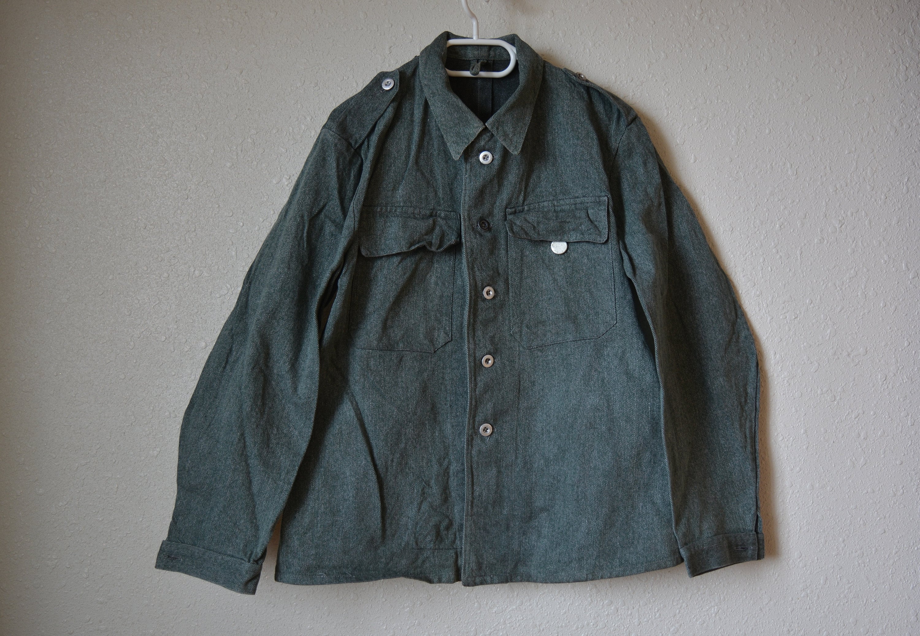 Vintage Swiss Army Denim Jacket: Blue-gray Military Clothing - Etsy