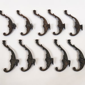 Vintage Metal Clothes Hooks, Moon Face Clothes Hanger, Rustic Hat ...