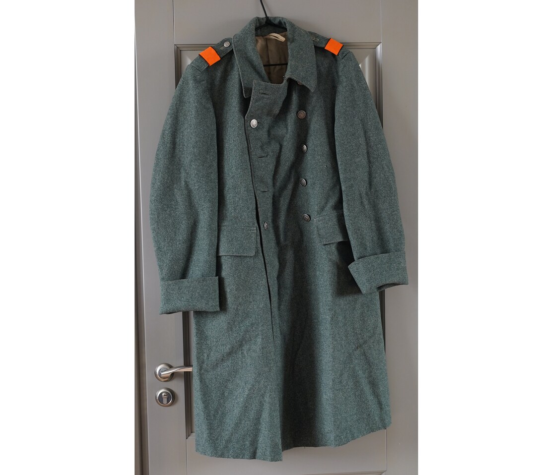 Rare Vintage Swiss Wool Military Coat, Overcoat, Greatcoat, Vintage ...