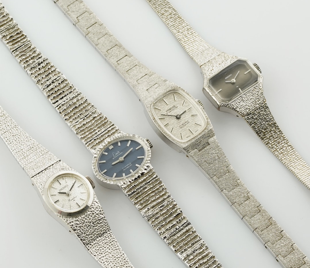 Vintage Women's Seiko Watch, Montine Silver Womens Watch, Mechanical 17 ...