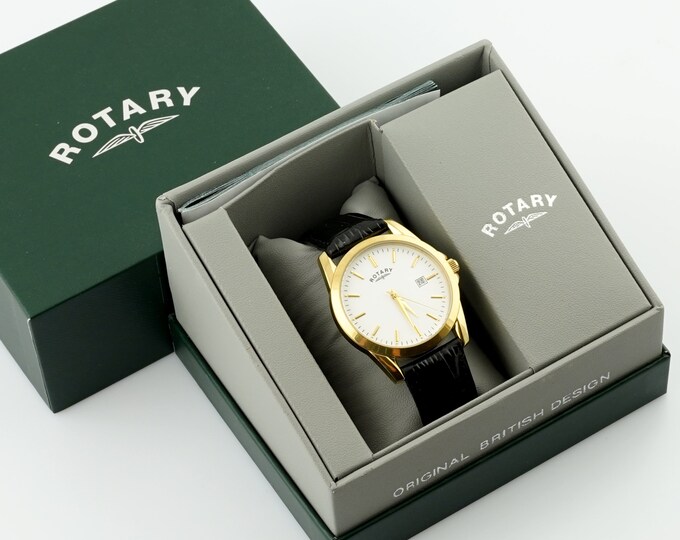 Vintage Men's Rotary Watch, Watch With a Leather Strap, Waterproof ...