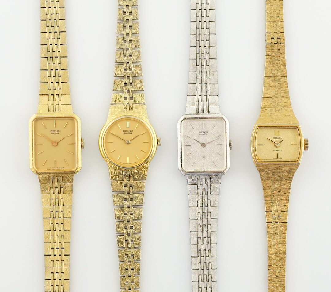 Vintage Women's Seiko Quartz Watch, Sekonda Mechanical Gold Colored ...