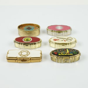 Vintage Pills Boxes With Lid of a Gold Metal, Vintage Copper-based Pill ...