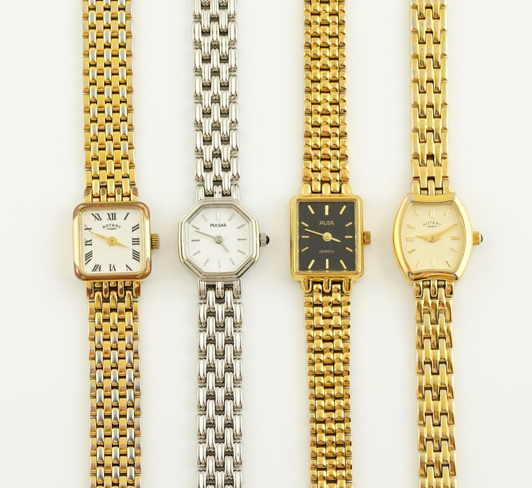 Vintage Rotary Watch, Women's Avia Gold Colored Watch, Thin Ladies ...