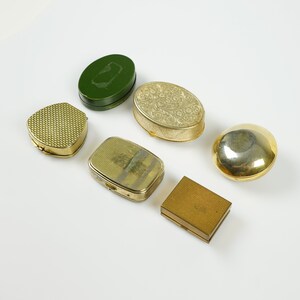 Vintage Pills Boxes With Lid of a Gold Metal, Vintage Copper-based Pill ...