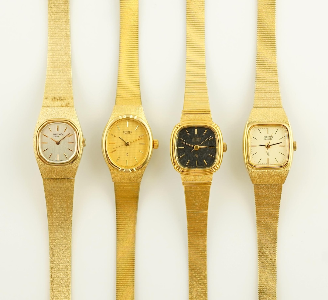 Vintage Seiko Watch, Women's Citizen Gold Colored Watch, Thin Ladies ...