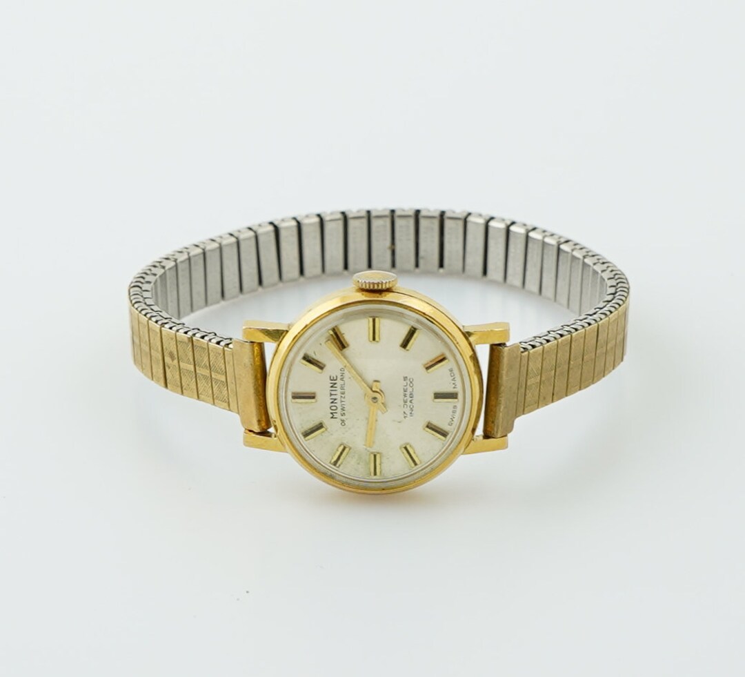 Vintage Women's Montine Watch, Mechanical Womens Watch, 17 Jewels Watch ...