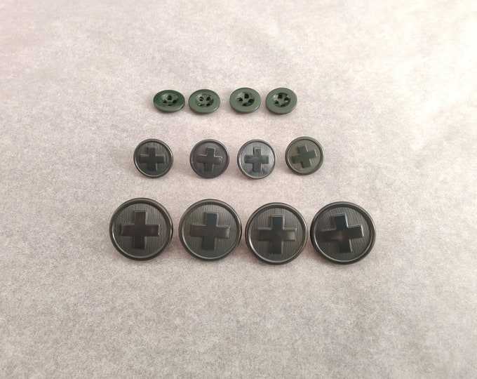 Original Swiss Army Buttons, Replacement Buttons for Vintage Swiss Wool ...