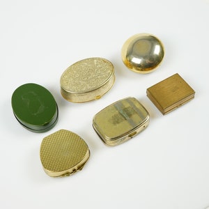Vintage Pills Boxes With Lid of a Gold Metal, Vintage Copper-based Pill ...