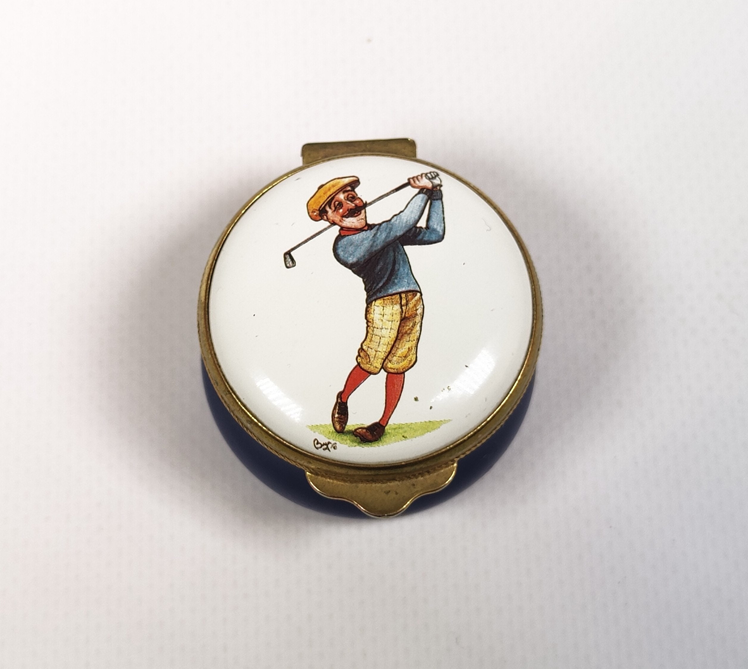 Vintage Alastor English Enamels Golf English Trinket Box - Etsy
