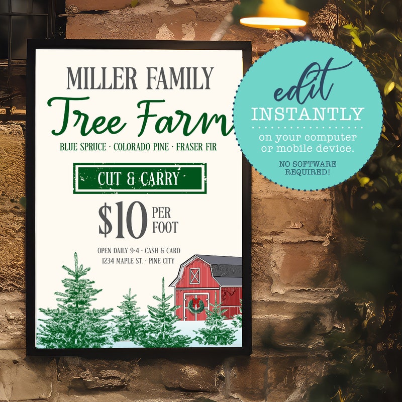 Christmas Tree Farm Sign - Etsy