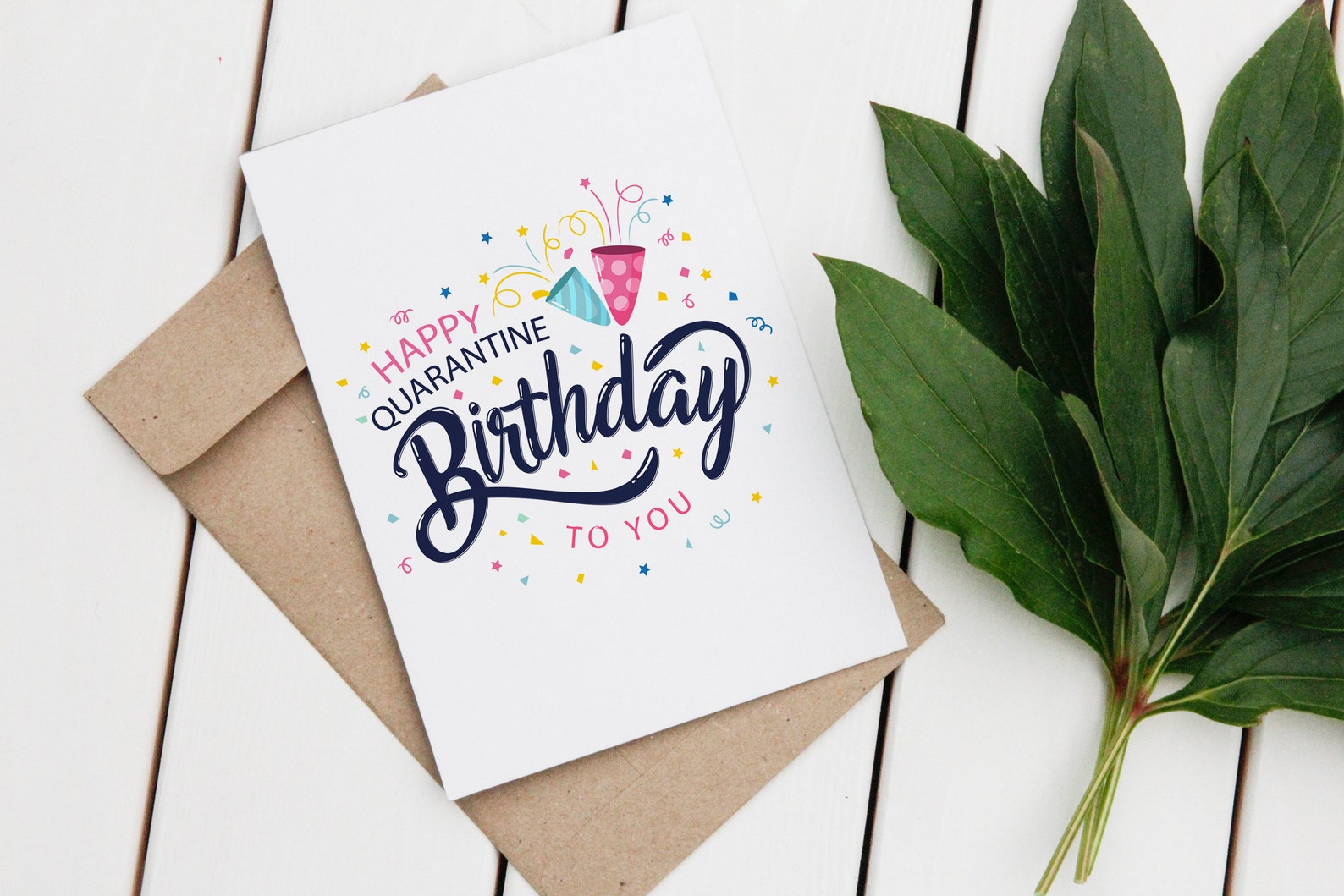 Quarantine Birthday Card (printable) - Birthday Greeting Card 5x7 ...