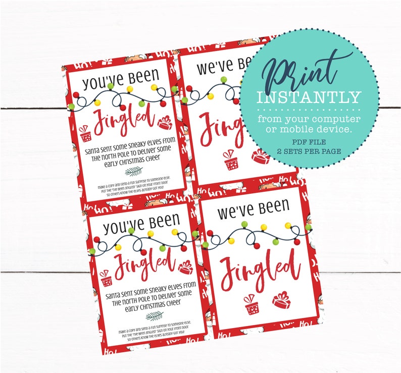 You've Been Jingled Christmas Printable Game - Etsy