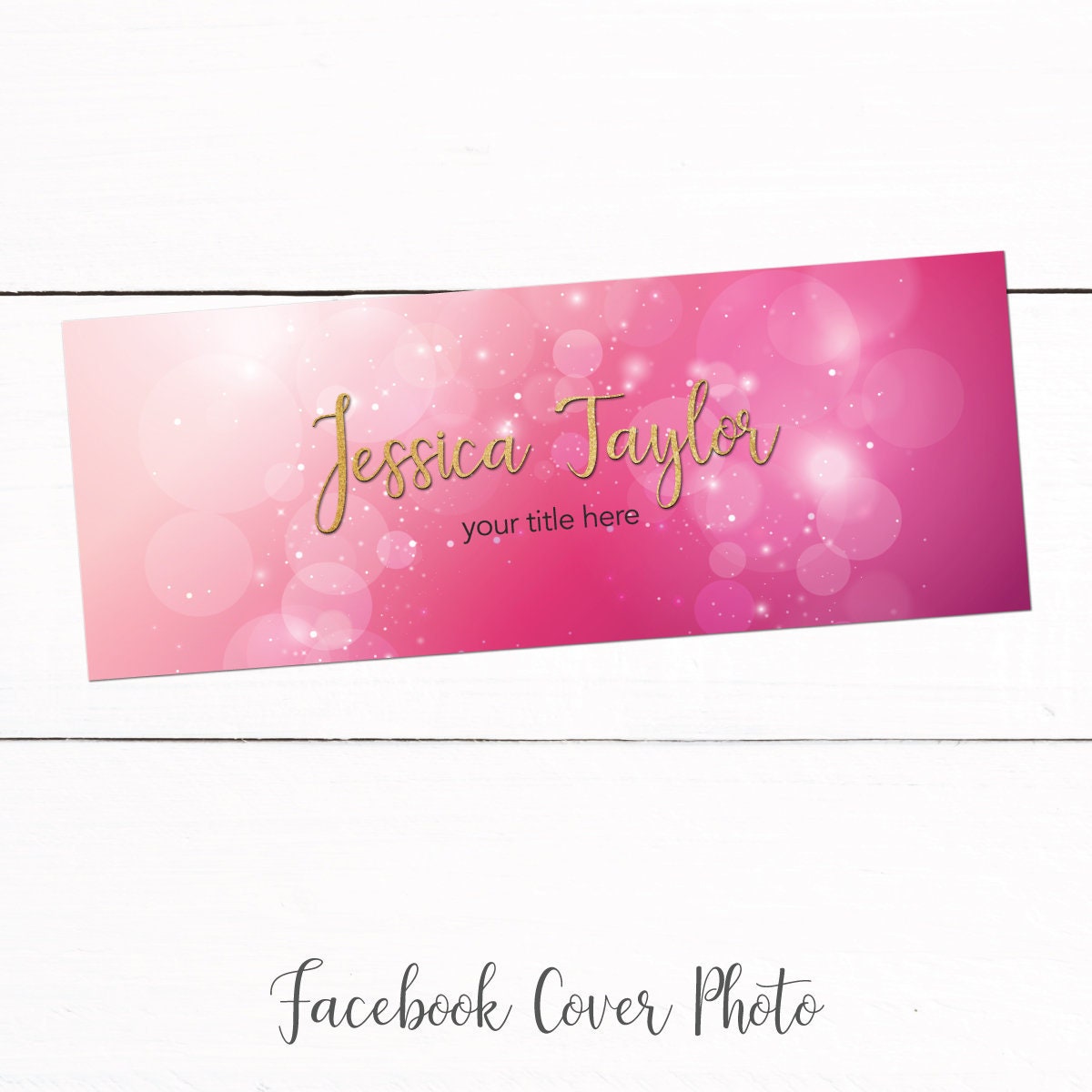 Pink Glitter Gold Facebook Cover Photo Lipsense Banner | Etsy