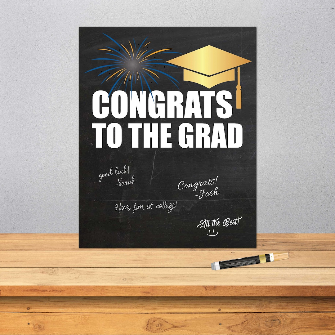 Graduation Party Signature Board Sign - Graduation Party Decor ...