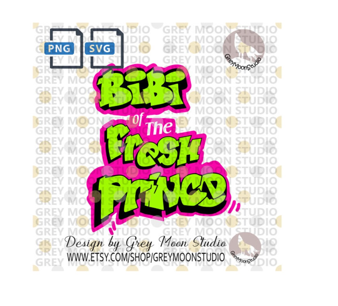 Prince,bibi of the Fresh Prince, Fresh Prince, Svg, Png, Greymoonstudio ...