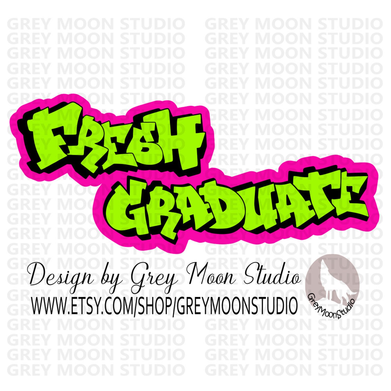 Grad the Fresh Graduate Graduation Neon Colors Fresh - Etsy