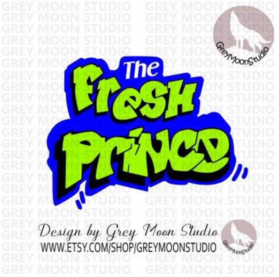 The Fresh Prince, Blue, Senior Style, Png, Svg, Greymoonstudio, - Etsy