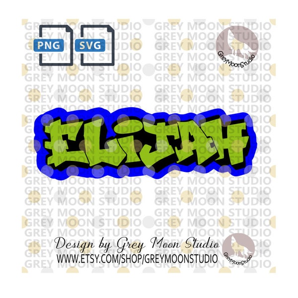 Elijah Name Graffiti - Etsy