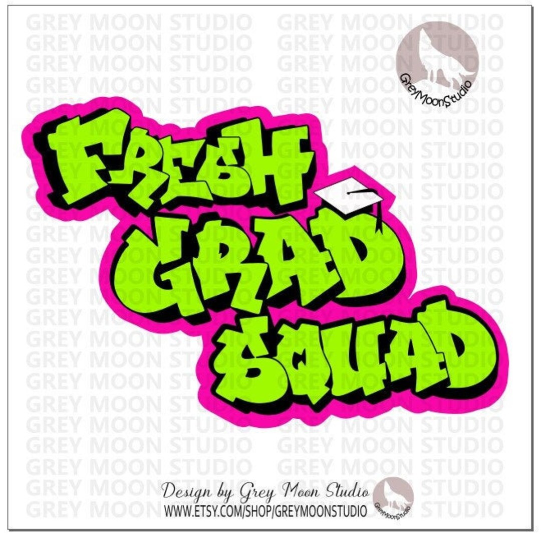Grad, the Fresh Grad Squad, Graduation, Neon Colors, Fresh Senior ...
