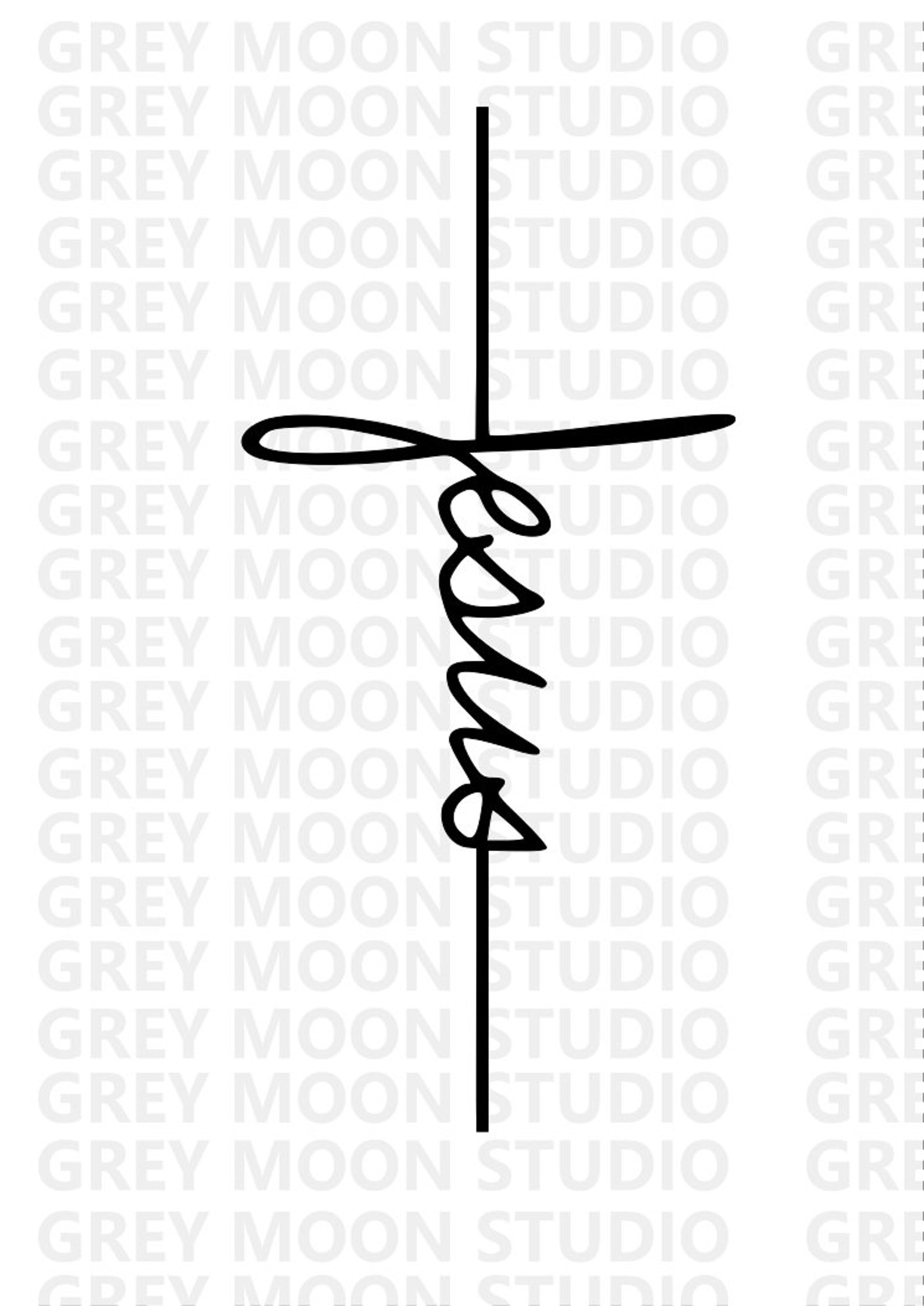 Religioso jesús cruz religión svg png dxf diseño de - Etsy España