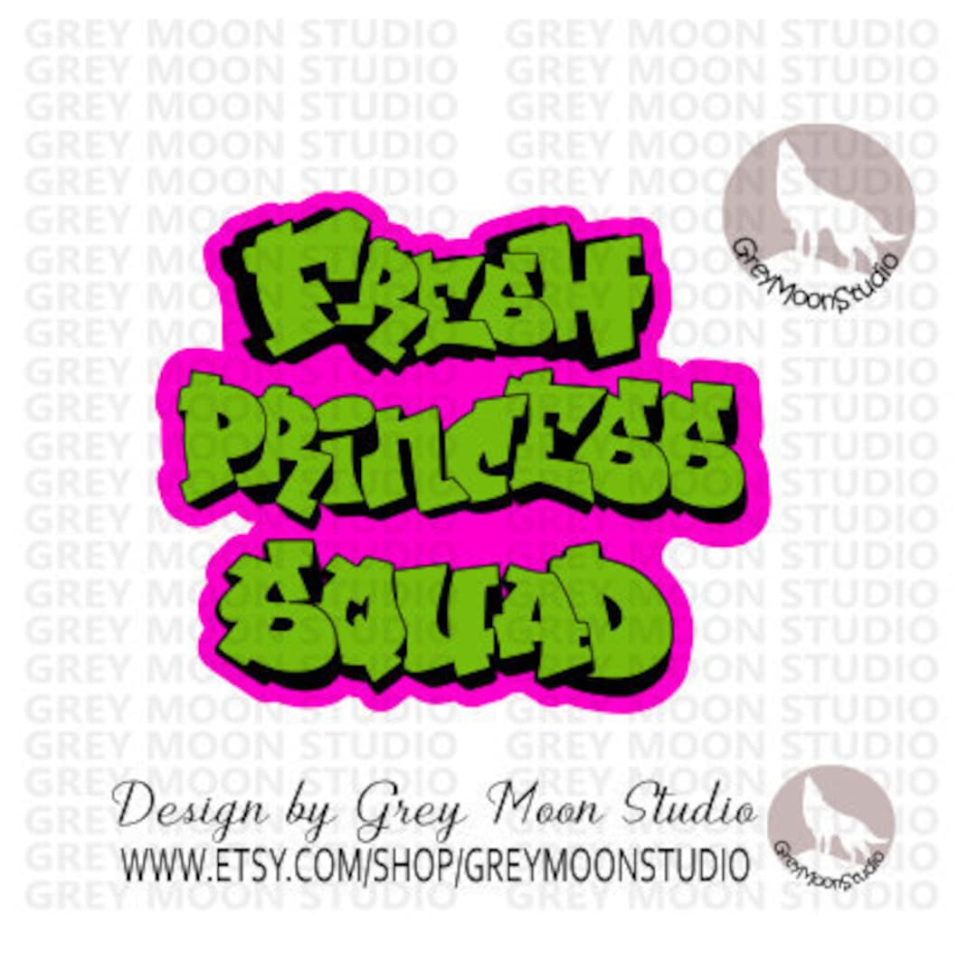 Fresh Princess Squad, Princess, Fresh Princess, Fresh, Svg, Png, Party ...