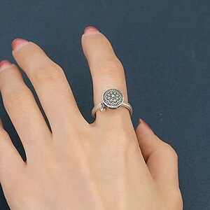 Silver Fidget Ring Lotus Spin Ring Anxiety Ring Gift for Her Daughter ...