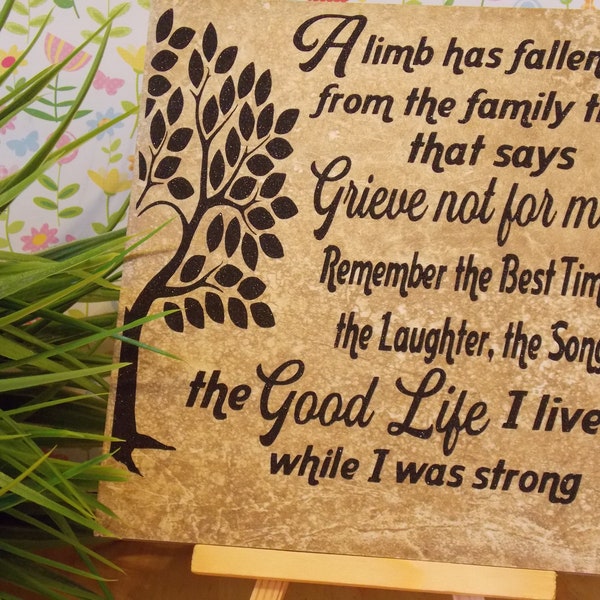 Fallen Limb Poem - Etsy