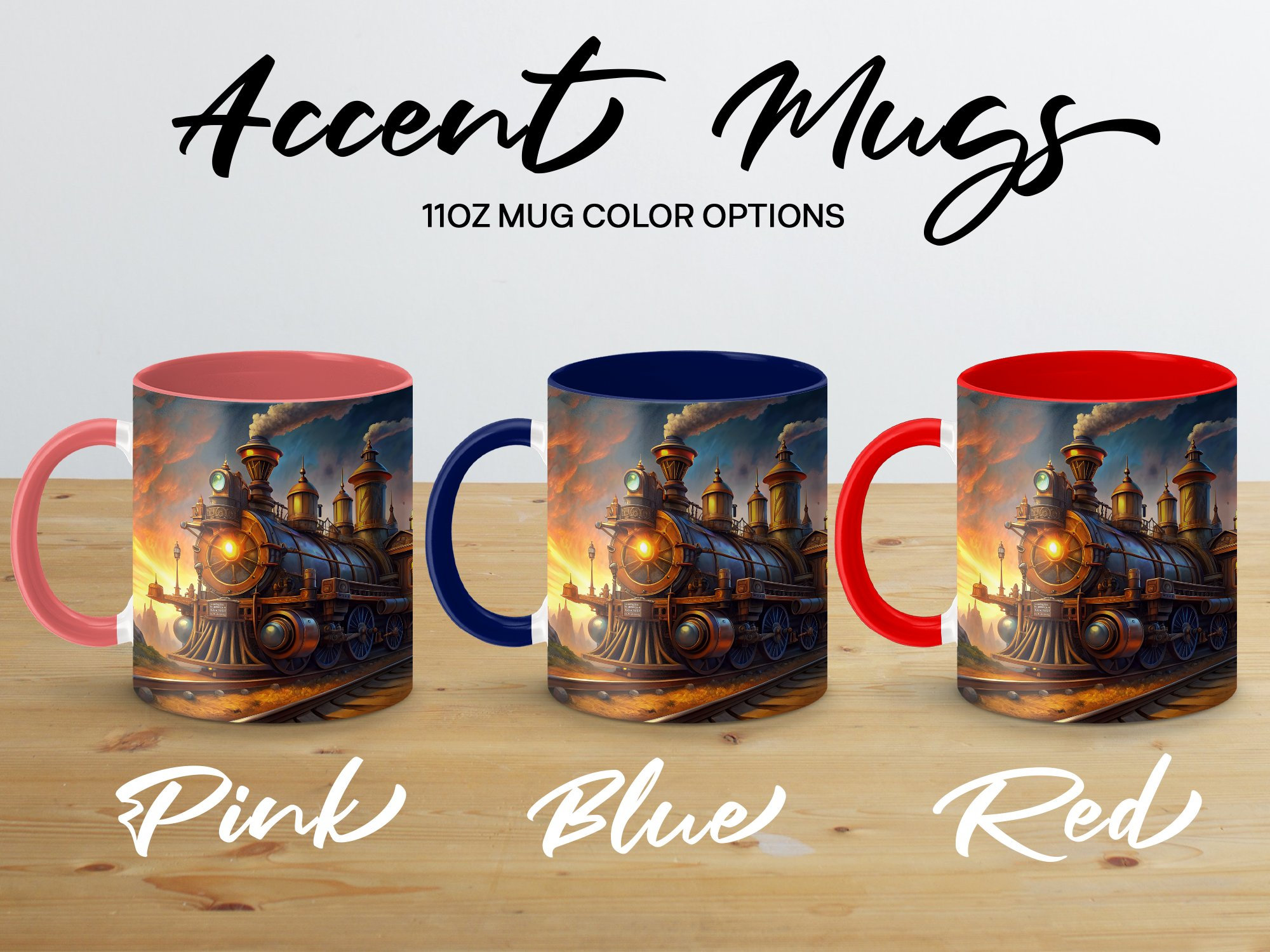 Vintage Steampunk Train Mug, Locomotive Coffee Cup, Steam Engine Tea ...