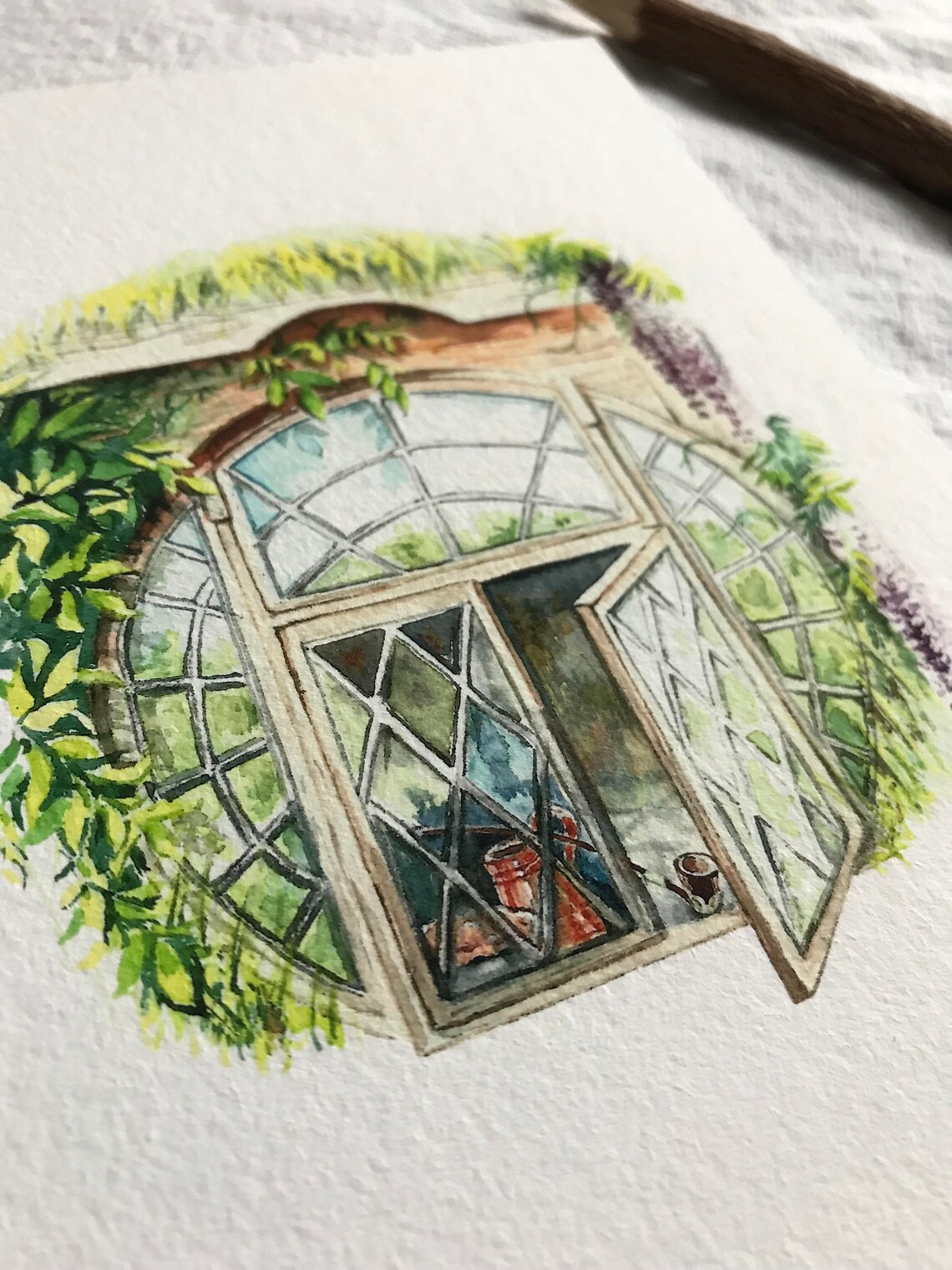 The Hobbit Inspired Watercolor Fine Art Print: Literary Window - Etsy