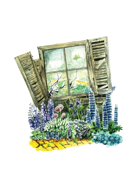 Wizard of Oz Inspired Watercolor Fine Art Print: Literary | Etsy