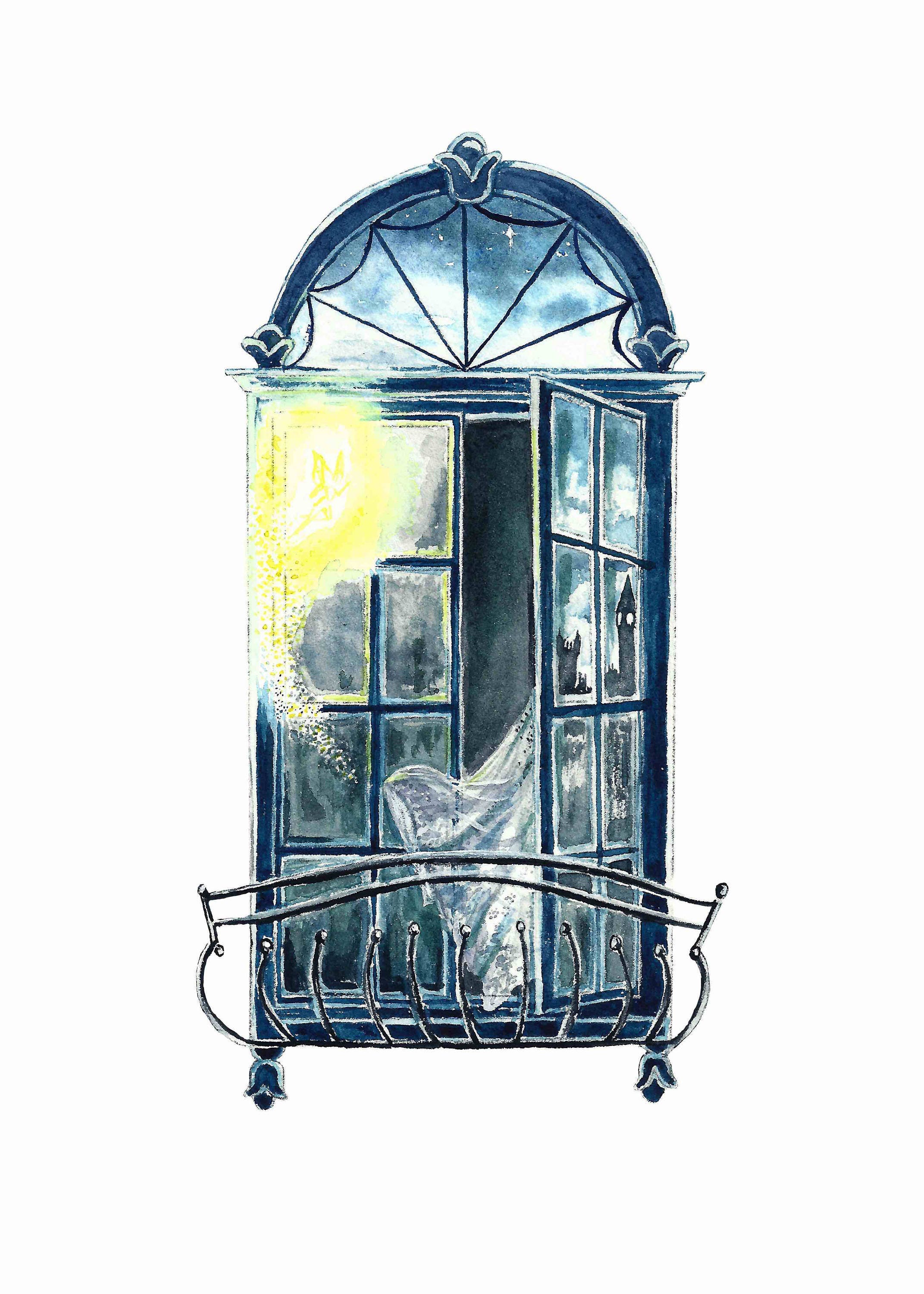 Peter Pan Inspired Watercolor Fine Art Print: Literary Window | Etsy