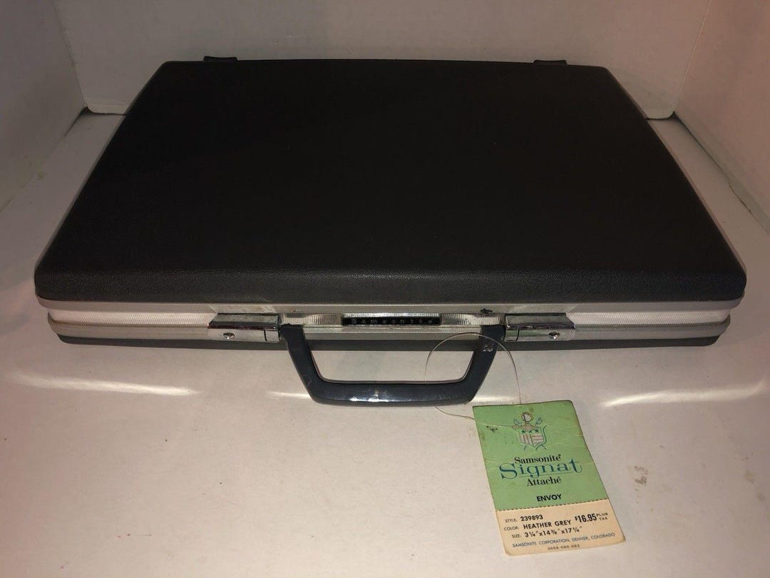 Vintage 70s Samsonite Signat Brown Hard Shell Attaché Briefcase (NO ...
