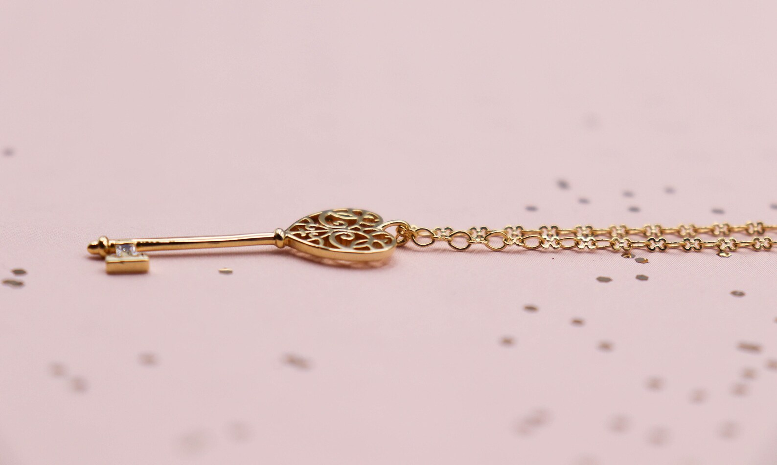 Key necklace Long necklace with pendant Key pendant | Etsy