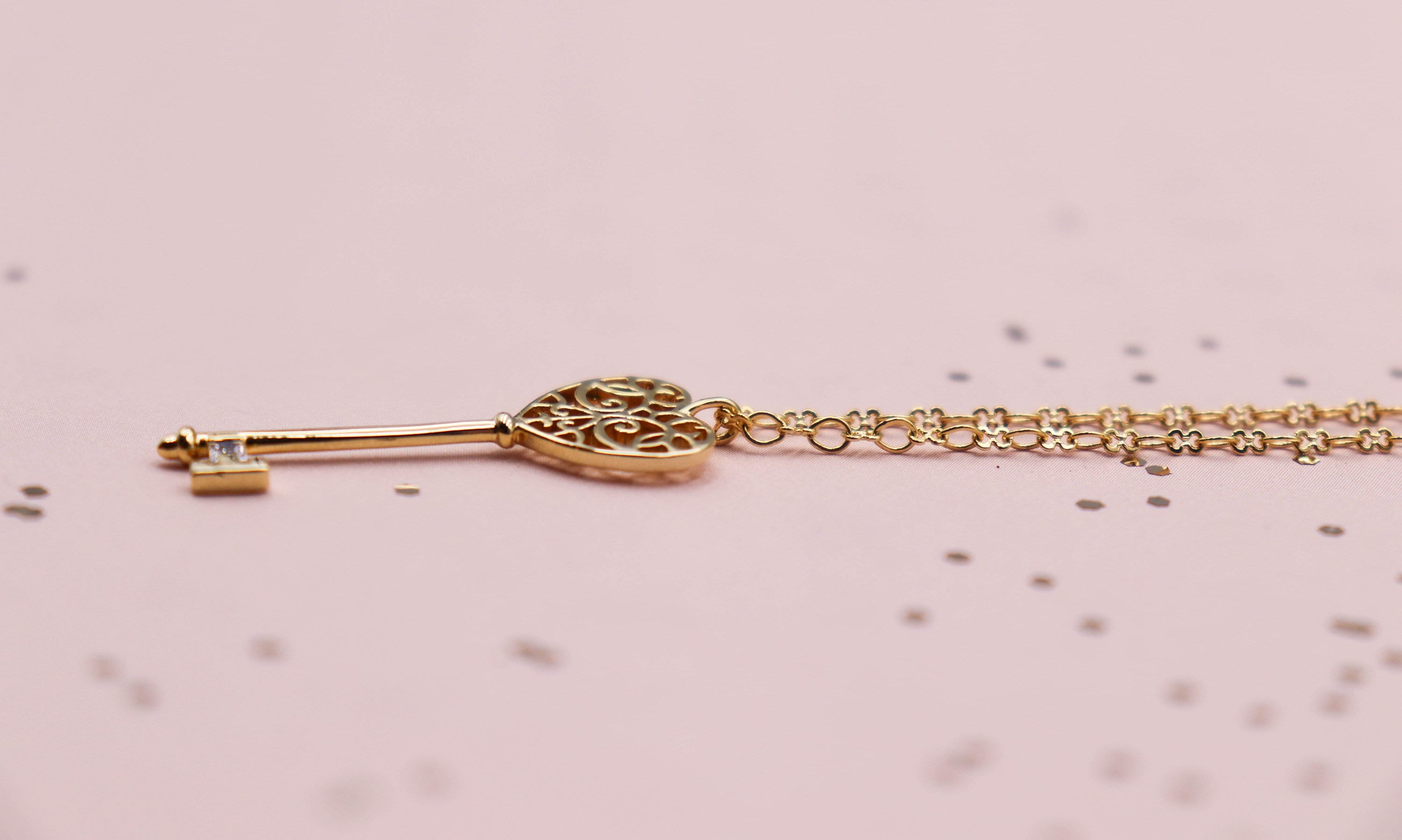 Key necklace Long necklace with pendant Key pendant | Etsy