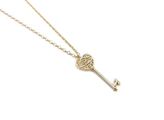 Key Necklace Long Necklace With Pendant Long Necklace for - Etsy