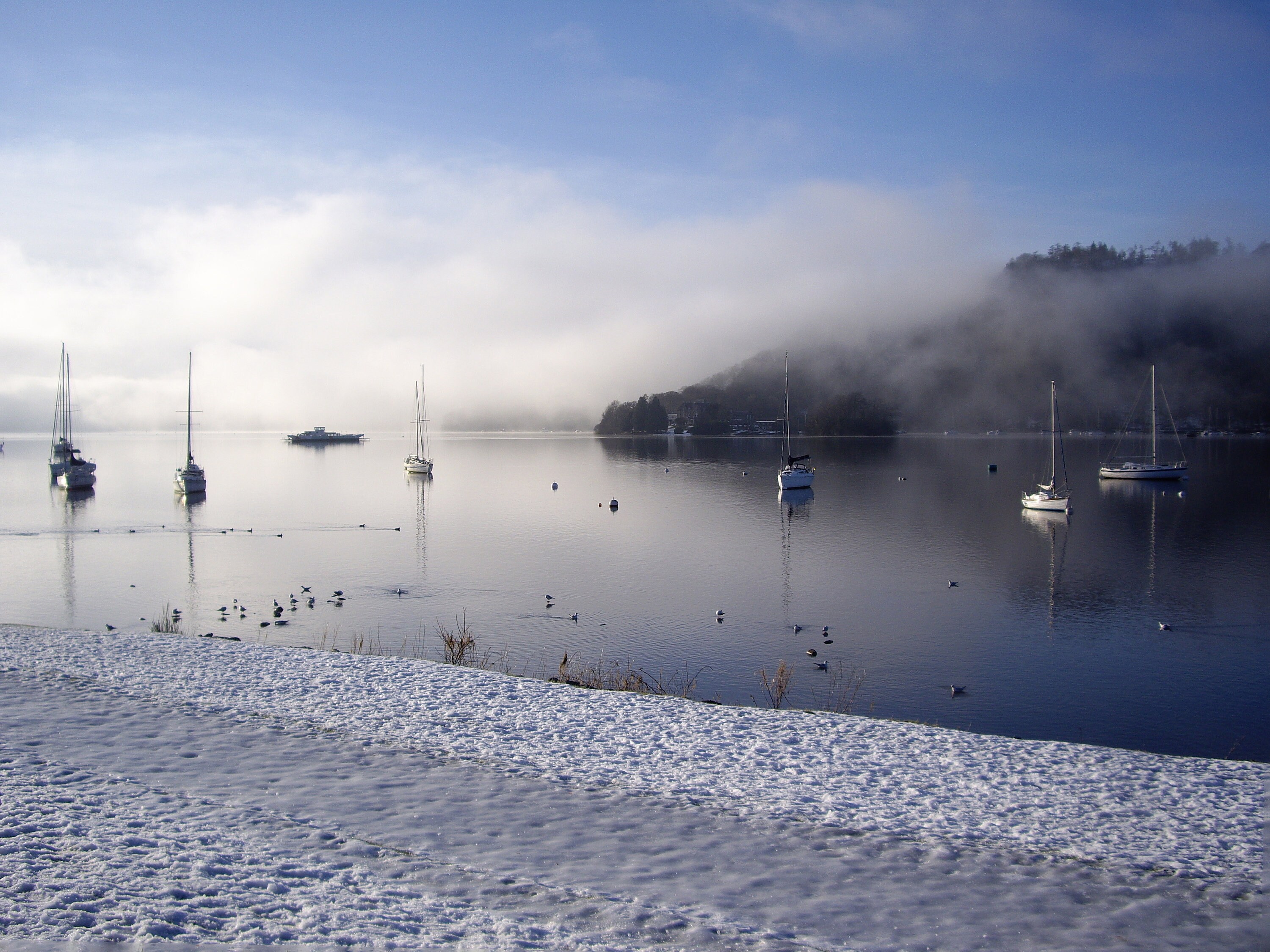 Winter Scene on Lake Windermere - Etsy