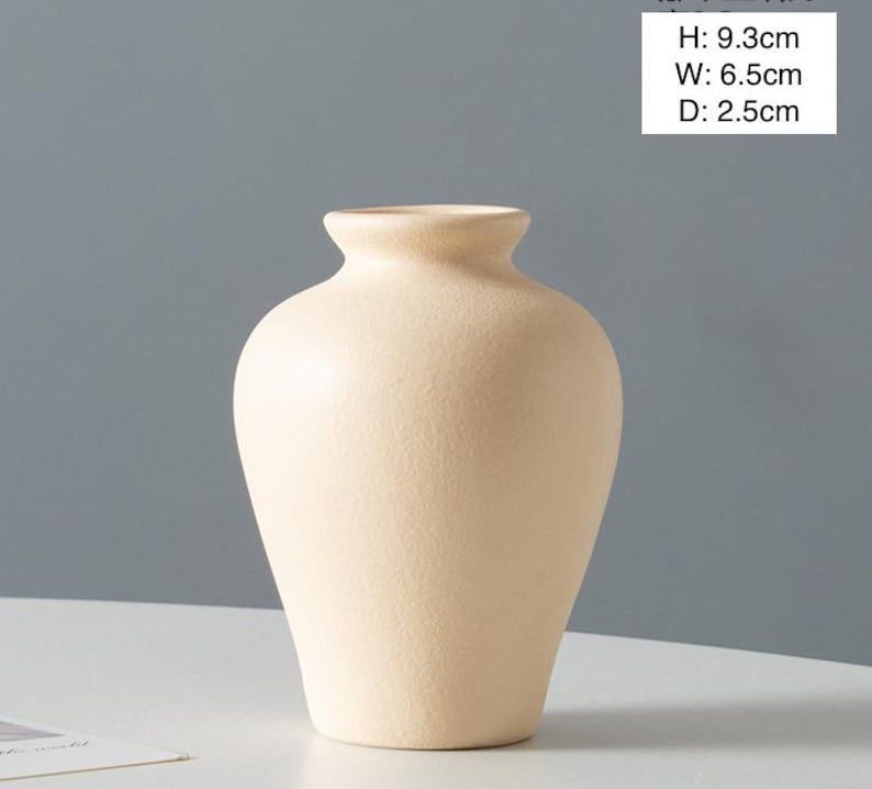 Set of 4: Ceramic Flower Mini Table Vase With Dried Flowers for Home ...