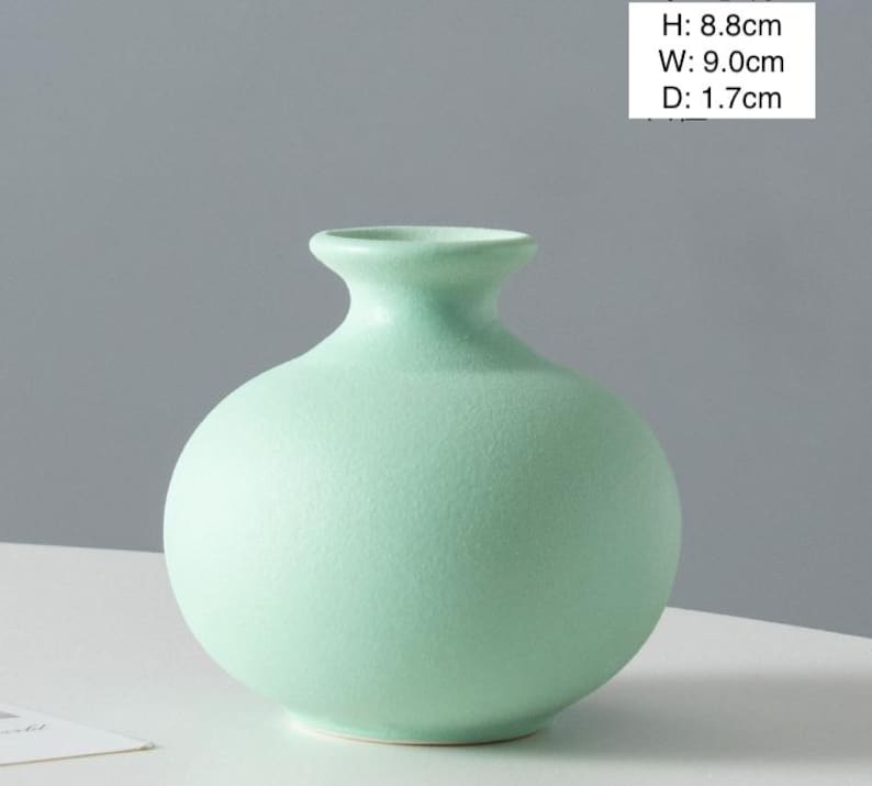 Set of 4: Ceramic Flower Mini Table Vase With Dried Flowers for Home ...