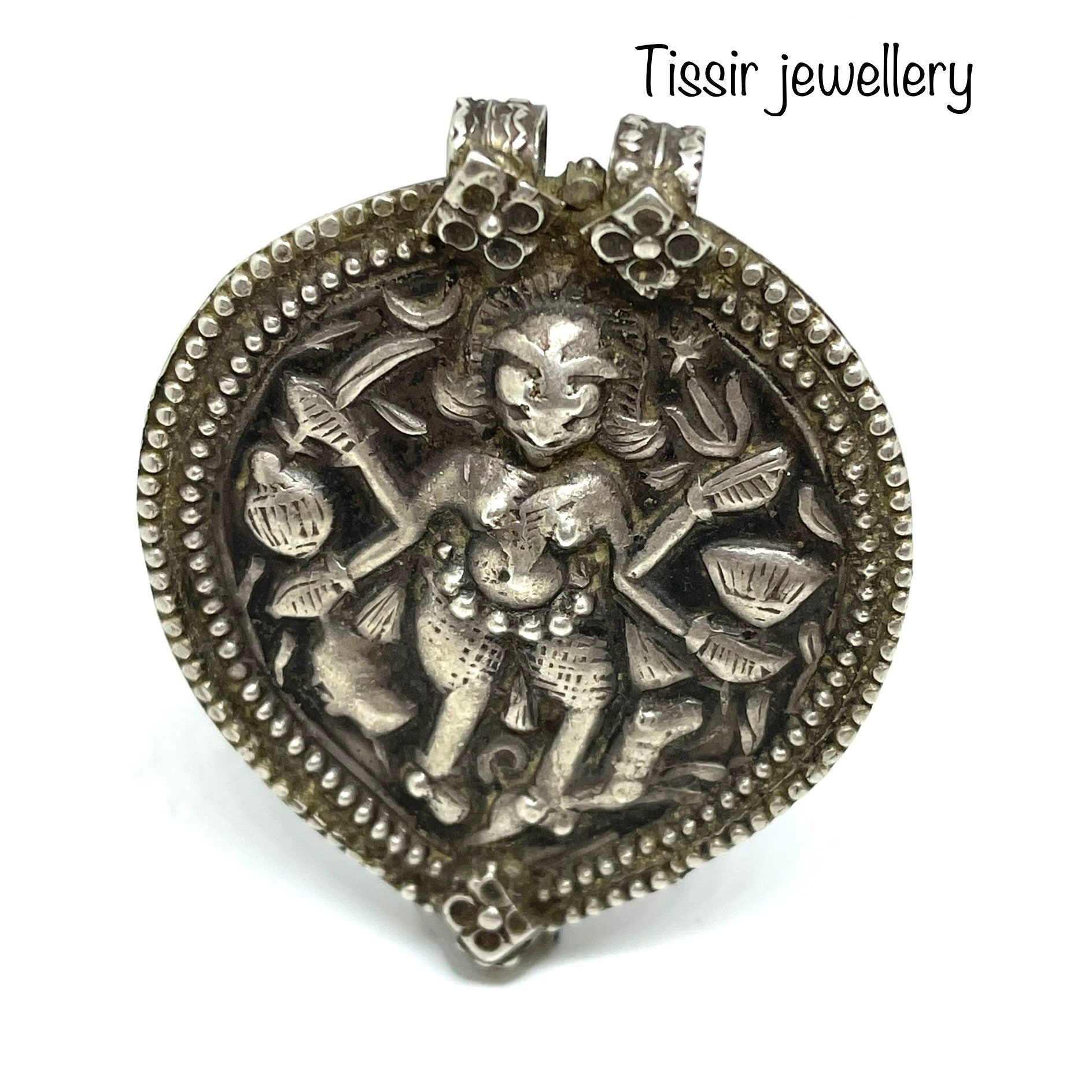 Old Goddess Durga Pendant - Etsy
