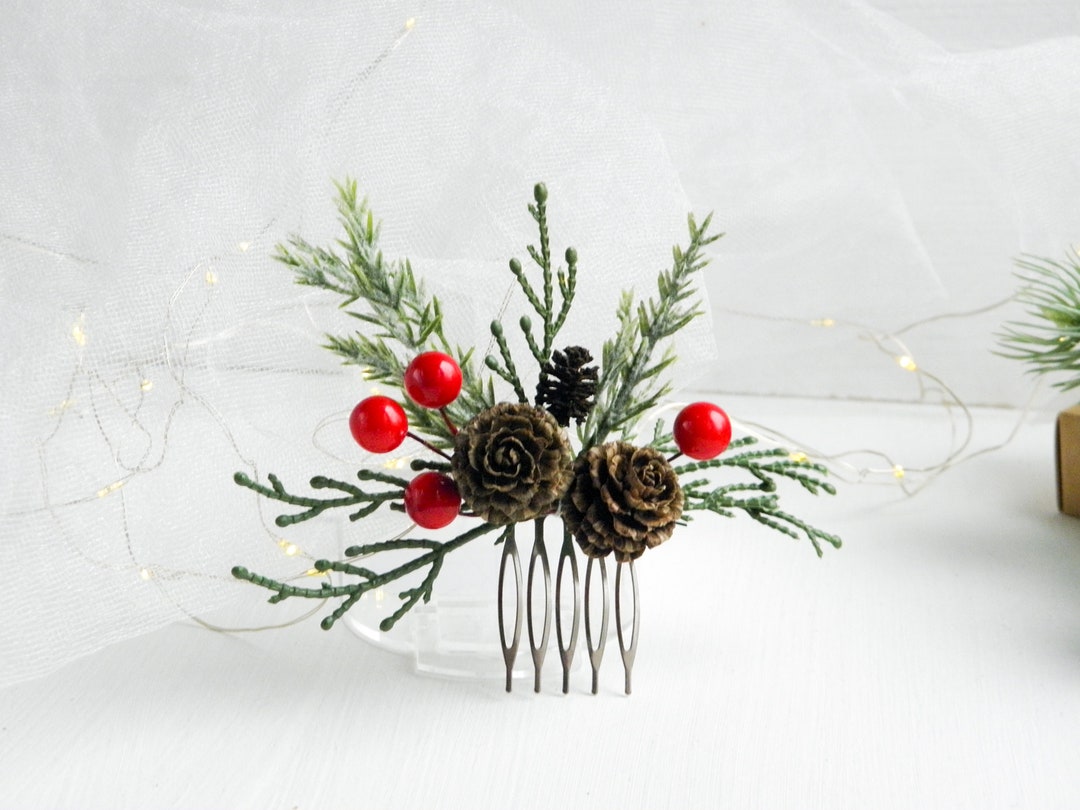 Christmas Bridal Hair Comb Winter Wedding Hair Comb Bride Hair Piece ...